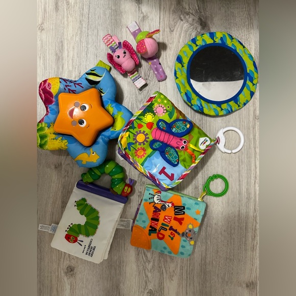 Toys | Assorted Soft Baby Books Hand Rattles Mirror And Soft Star ...
